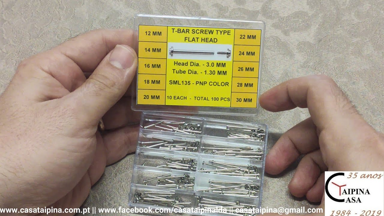 T-Bar Screw typpe - Travessões de parafuso - YouTube