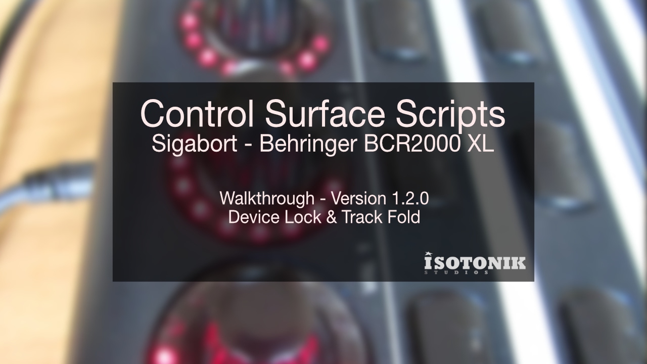Ableton Live Control Surface Scripts - Sigabort - Behringer BCR2000 XXL ...