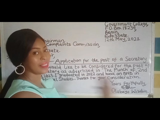 How To Write A Formal Letter In Nigeria For Students - Infoupdate.org