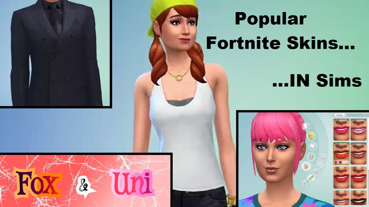 POPULAR FORTNITE SKINS IN SIMS! (Sims 4) - YouTube
