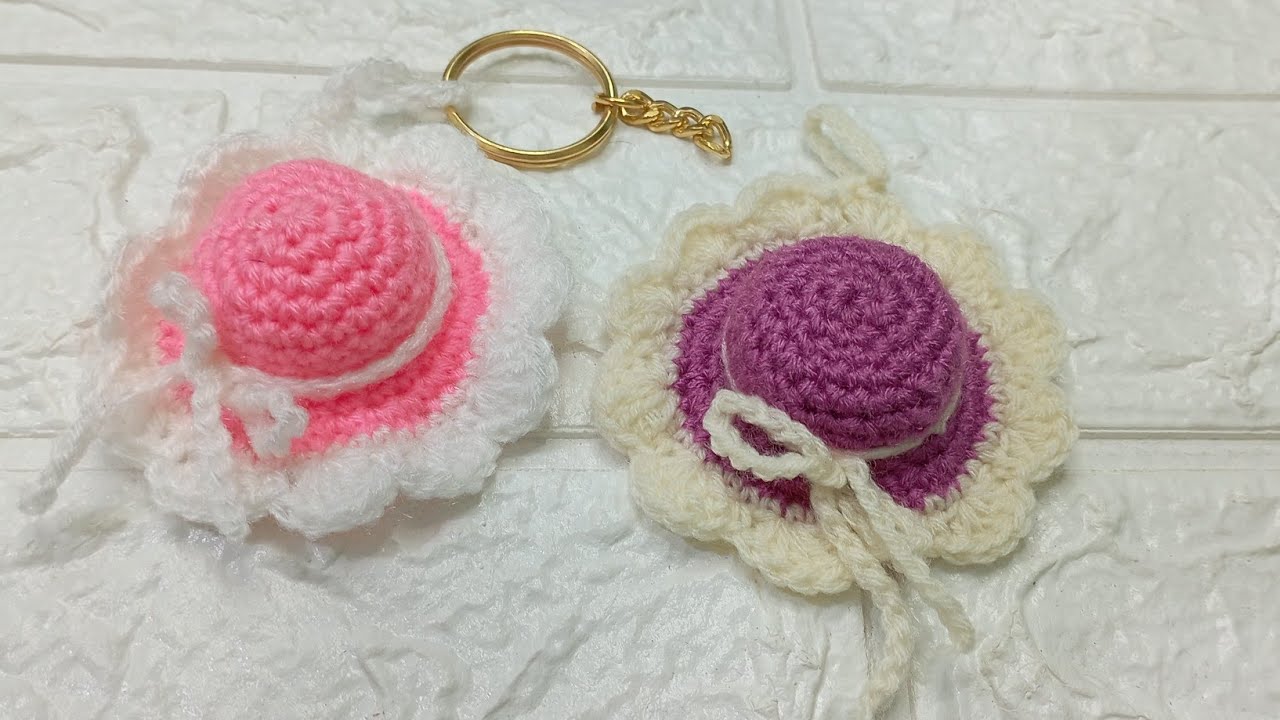 Crochet Hat | Crochet Hat Keychain | Crochet Keychain |Purple Kreations ...