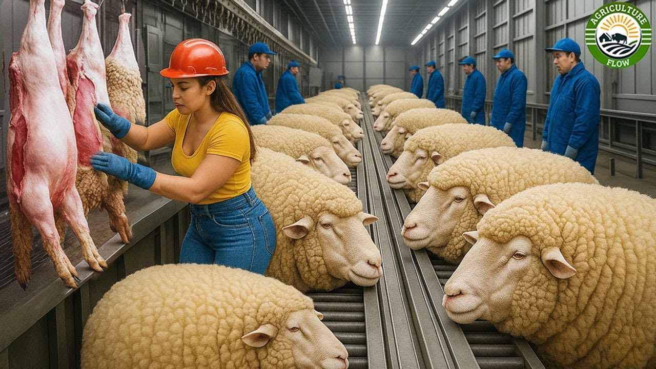 How Farmers Raise & Process Millions of Sheep - Inside the Incredible ...