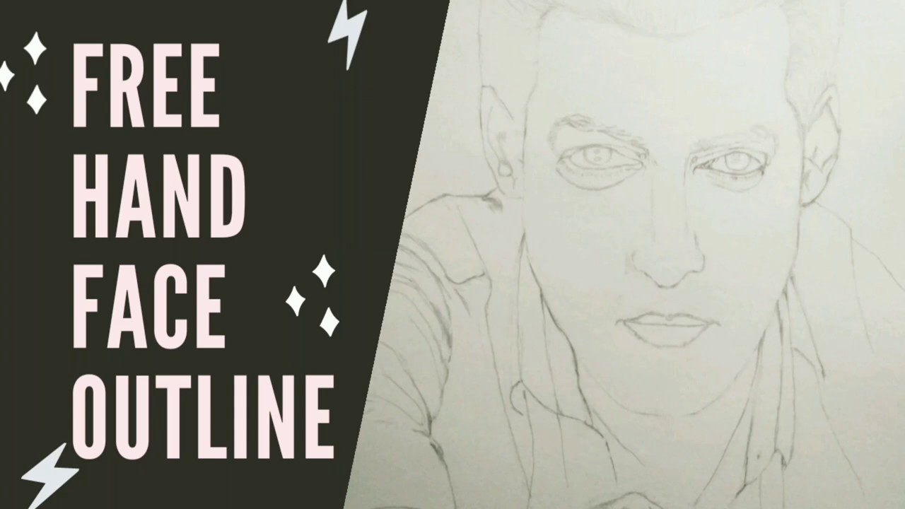 Free hand face outline. - YouTube