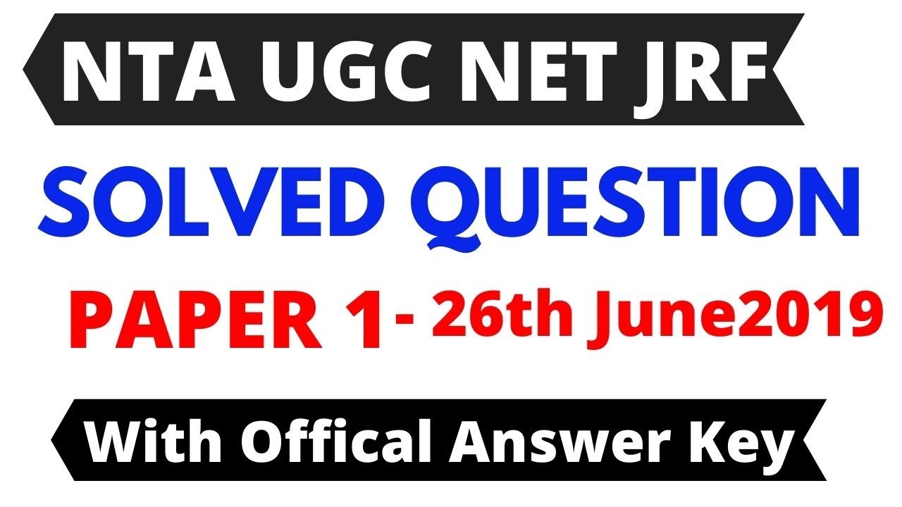 UGC NET Previous Year Question Paper Fully Solved | Paper 1 Solved ...