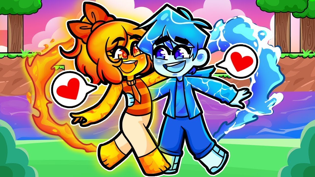 CHICO DE AGUA SE ENAMORA DE UNA CHICA DE FUEGO EN MINECRAFT 🔥💖💧 AMOR ...