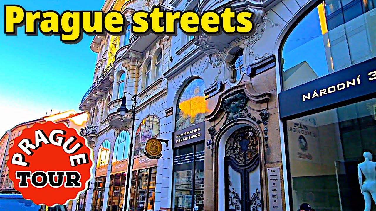 Prague streets (Na Perštýně, Street). Walking tour of Prague, Czech ...