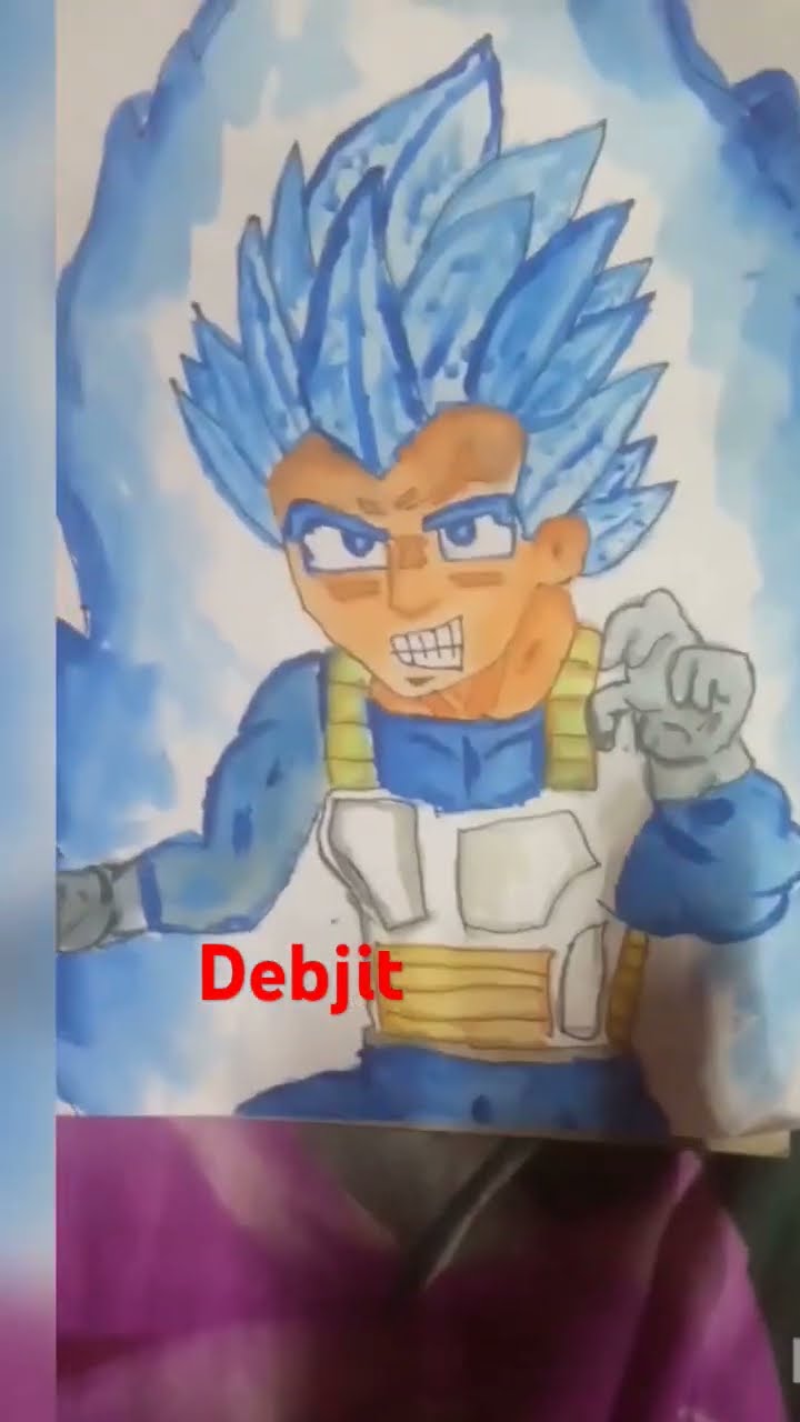 Vegeta blue Eviloution drawing in Junior Debjit Art World 😇😎 - YouTube