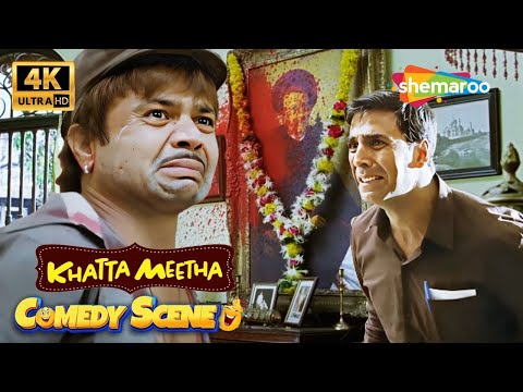 Rajpal Yadav and Akshay Kumar's Comedy Scenes | Khatta Meetha Movie (4K)
