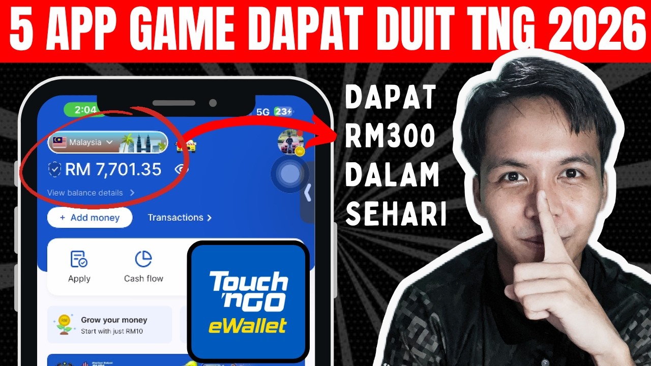 5 App Main Game Dapat Duit TOUCH N GO RM300 Sehari - YouTube