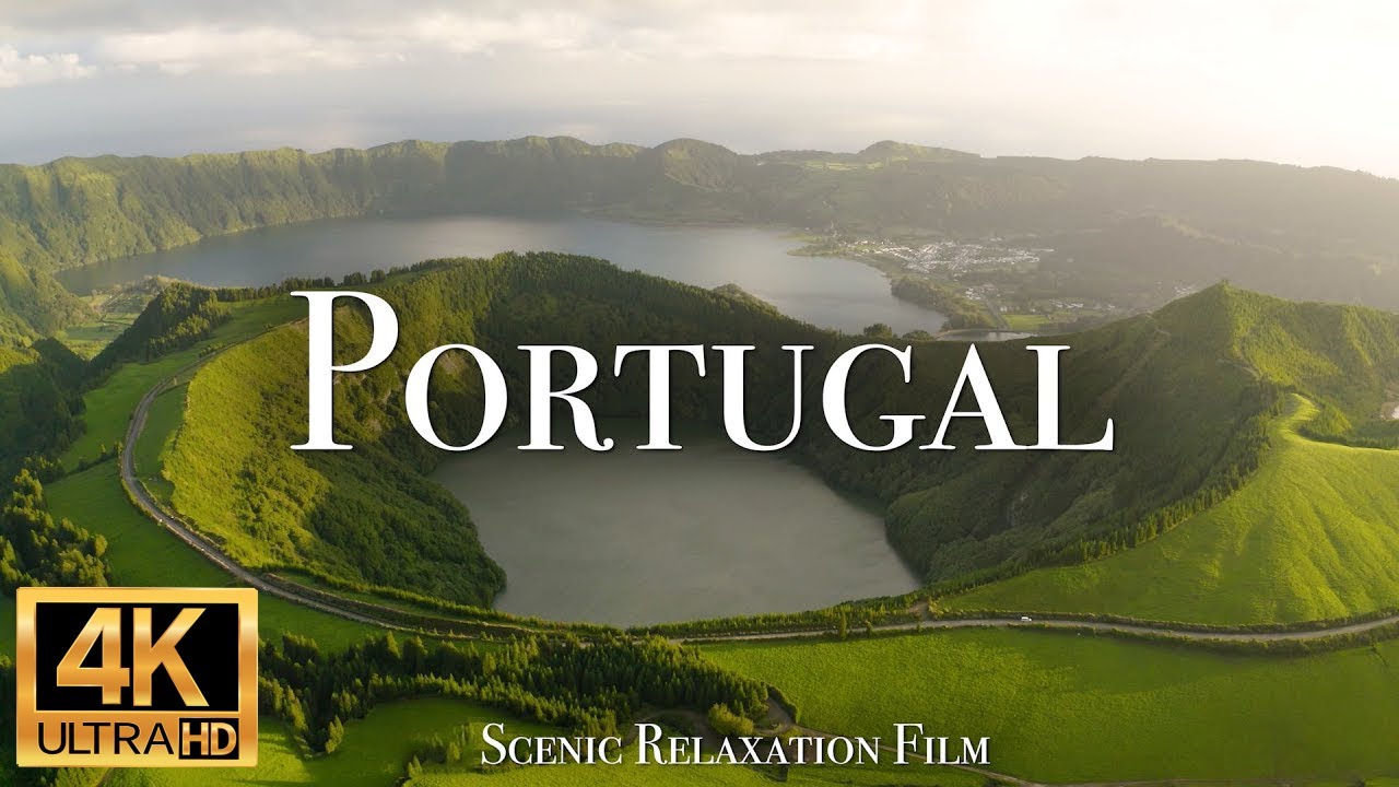FLYING OVER PORTUGAL 4K UHD Relaxing Music Along With Beautiful Nature ...