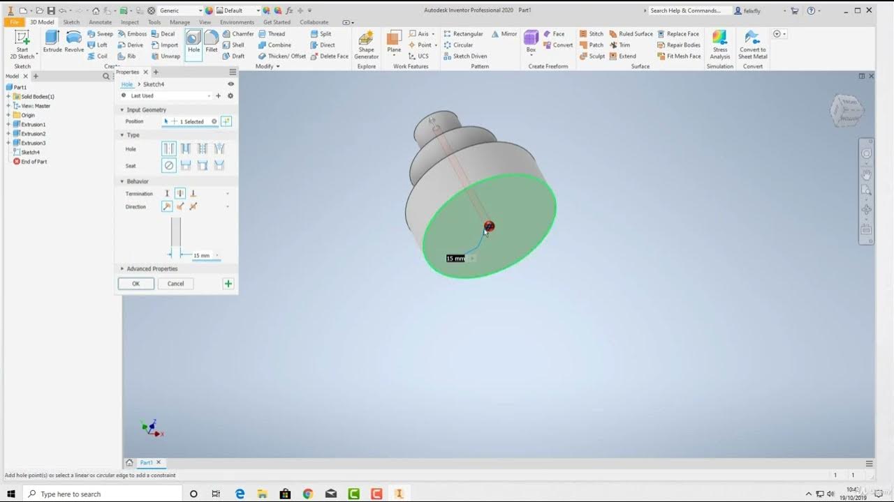 16 Part Modelling 01 | AutoDesk Inventor Complete Learning Tutorials - YouTube