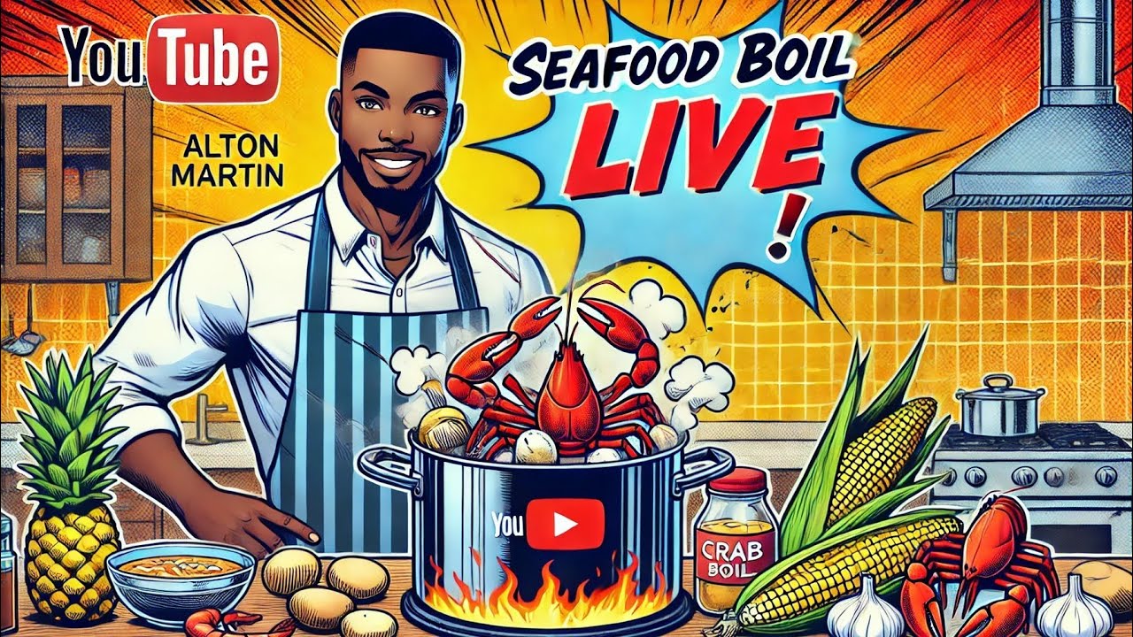 LIVE Seafood Boil Feast with Alton Martin! 🦀🦐🥔 Don’t Miss the Flavor ...