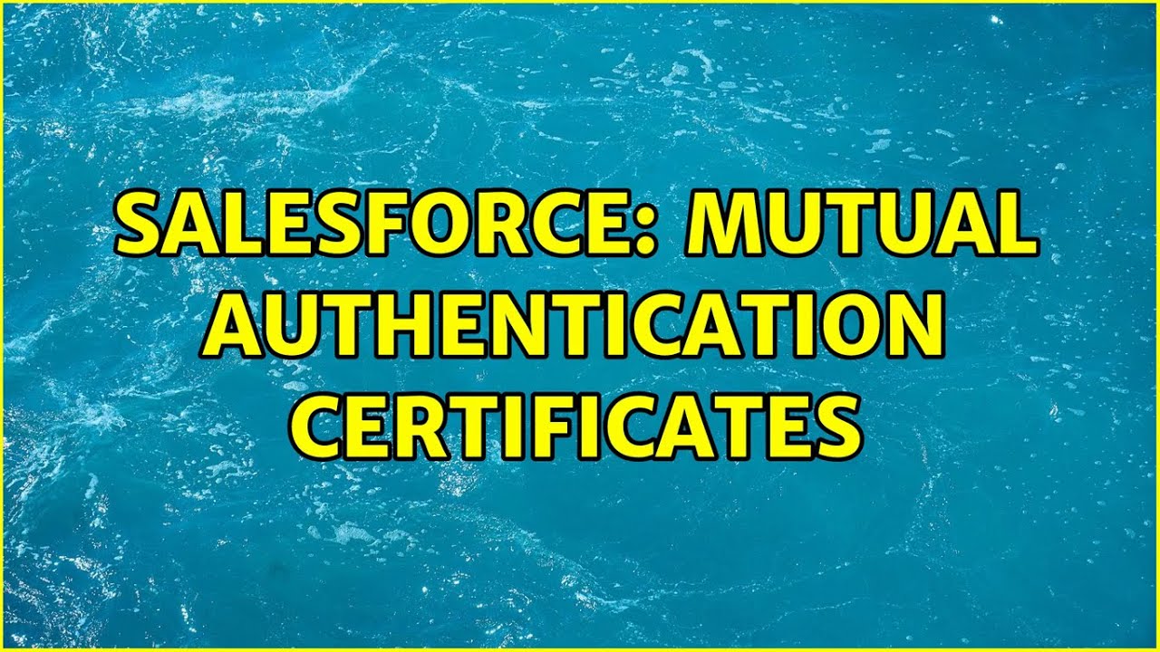 Salesforce Mutual Authentication Certificates YouTube salesforce-mutual-authentication-certificates-youtube