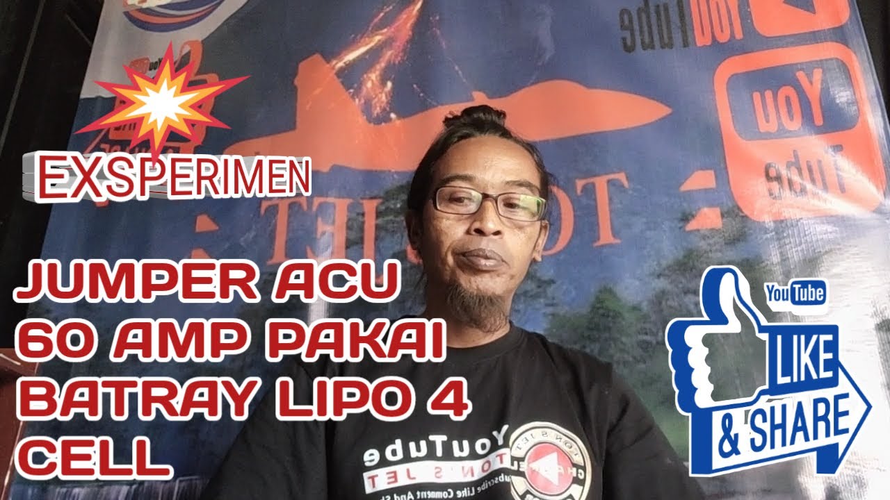 jumper acu mobile pakai batray LiPo 4 cell - YouTube