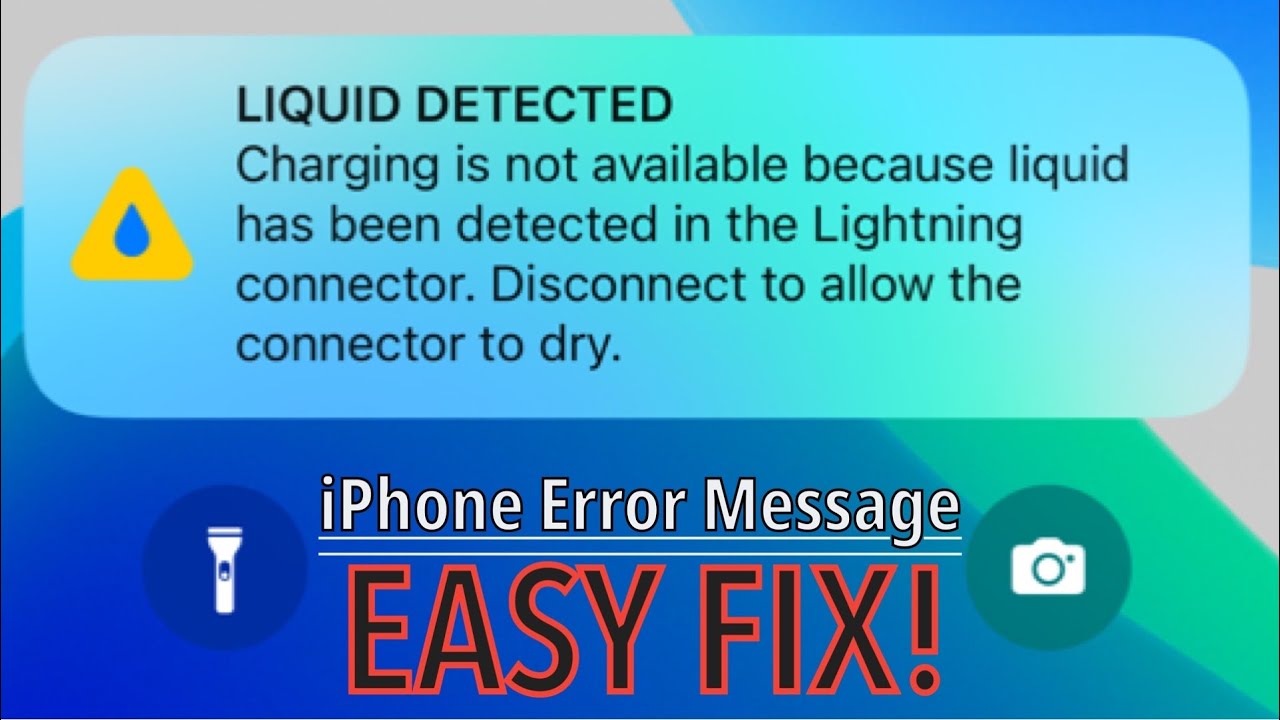 iPhone: FIX Liquid Detected in Lightning Connector But iPhone Did Not ...