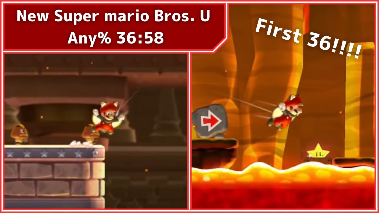 【First 36】New Super Mario Bros. U Any% 36:58.63【FWR】 - YouTube