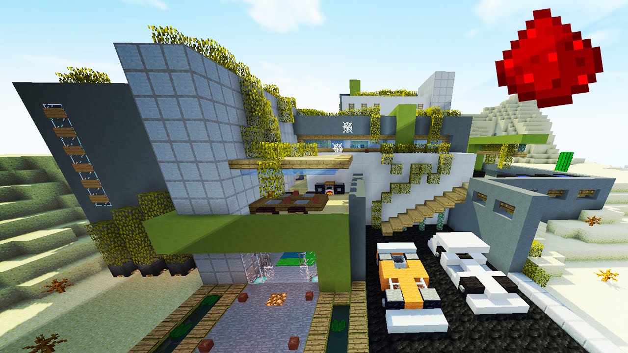 REDSTONE PISTON HOUSE 2 (w/ 30+ Redstone Mechanisms/Redstone Creations ...