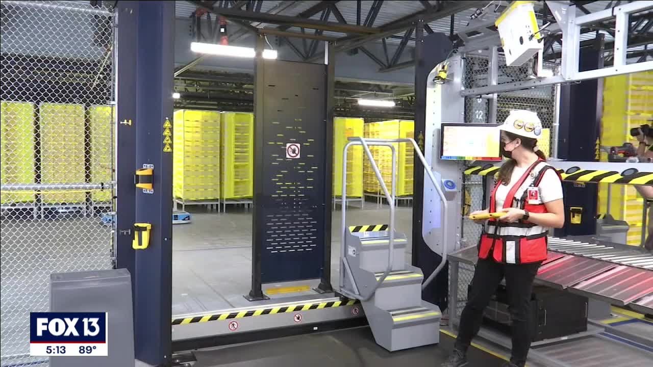 Inside Amazon's newest, most high-tech warehouse - YouTube