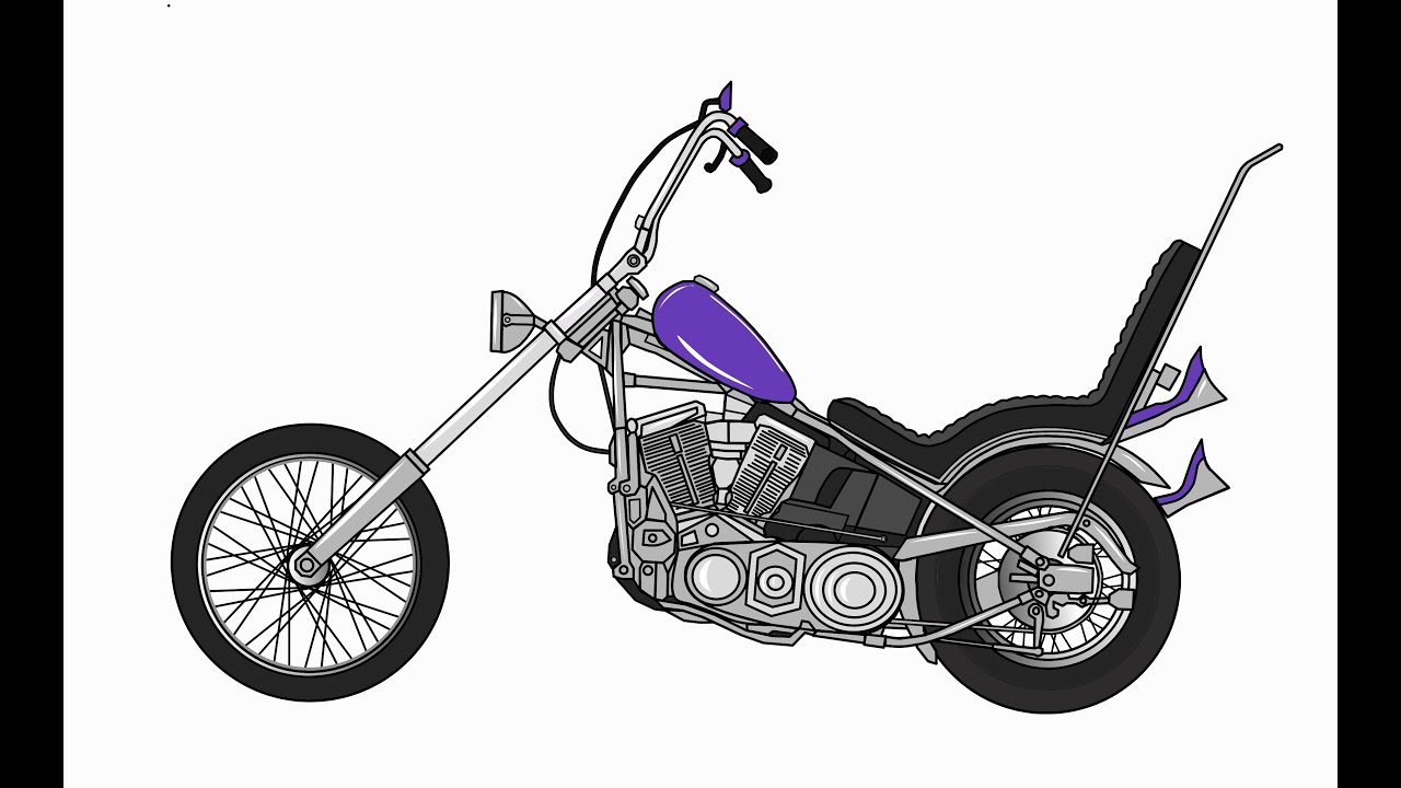 Vector tracing motorcycle - YouTube