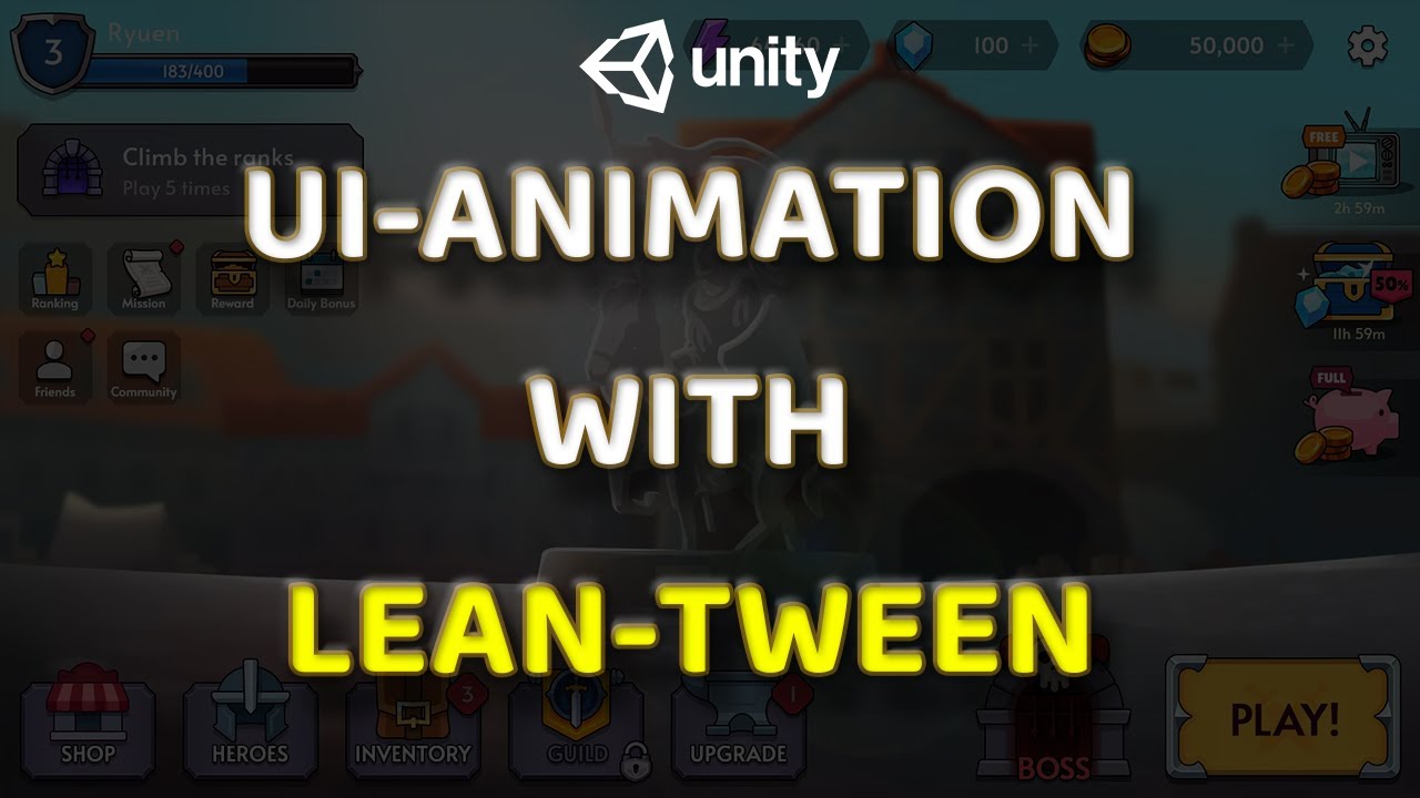 Leantween Ui Unity Tutorial Animate Game Ui By Tweening Hindi 9714