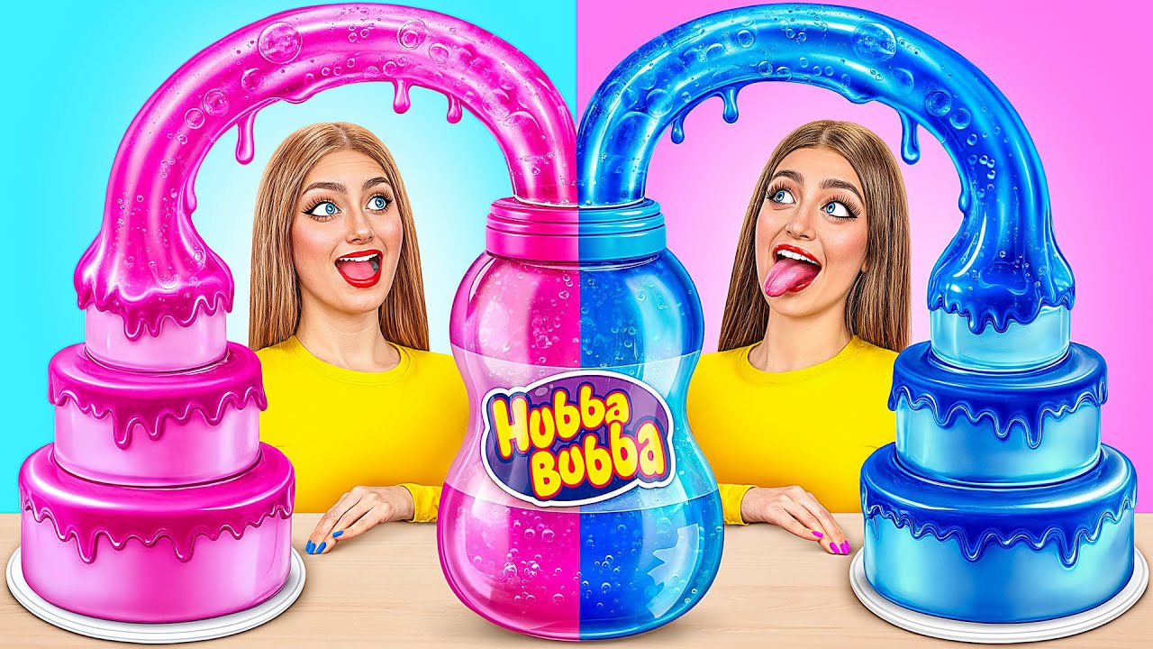 Pink VS Blue Cake Decorating Challenge | Edible Battle by Multi DO ...