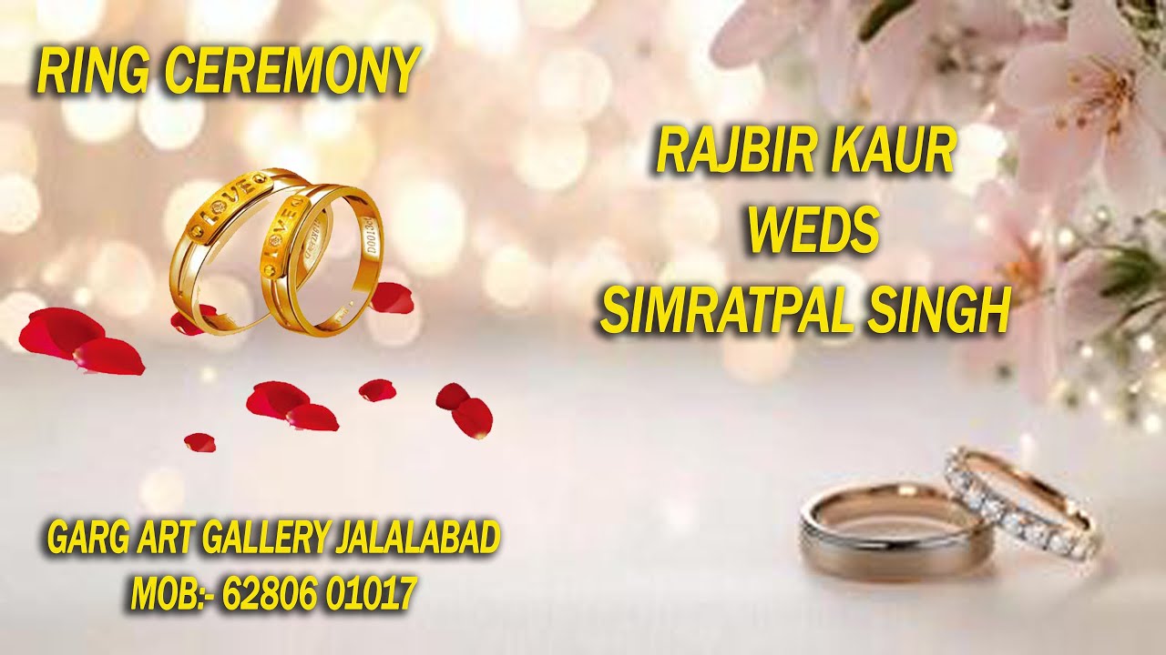 LIVE - RING CEREMONY || RAJBIR KAUR -WITH - SIMRATPAL SINGH || 21-2 ...