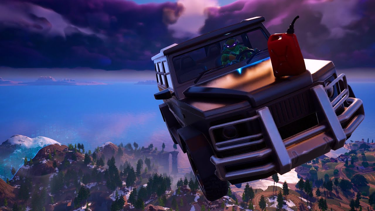 Flying an SUV with a gas can (Fortnite Ch 5) - YouTube