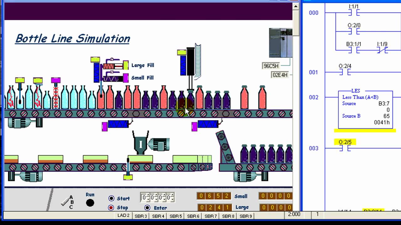 Simulacion de linea de botellas con logixpro programacion de PLC parte ...