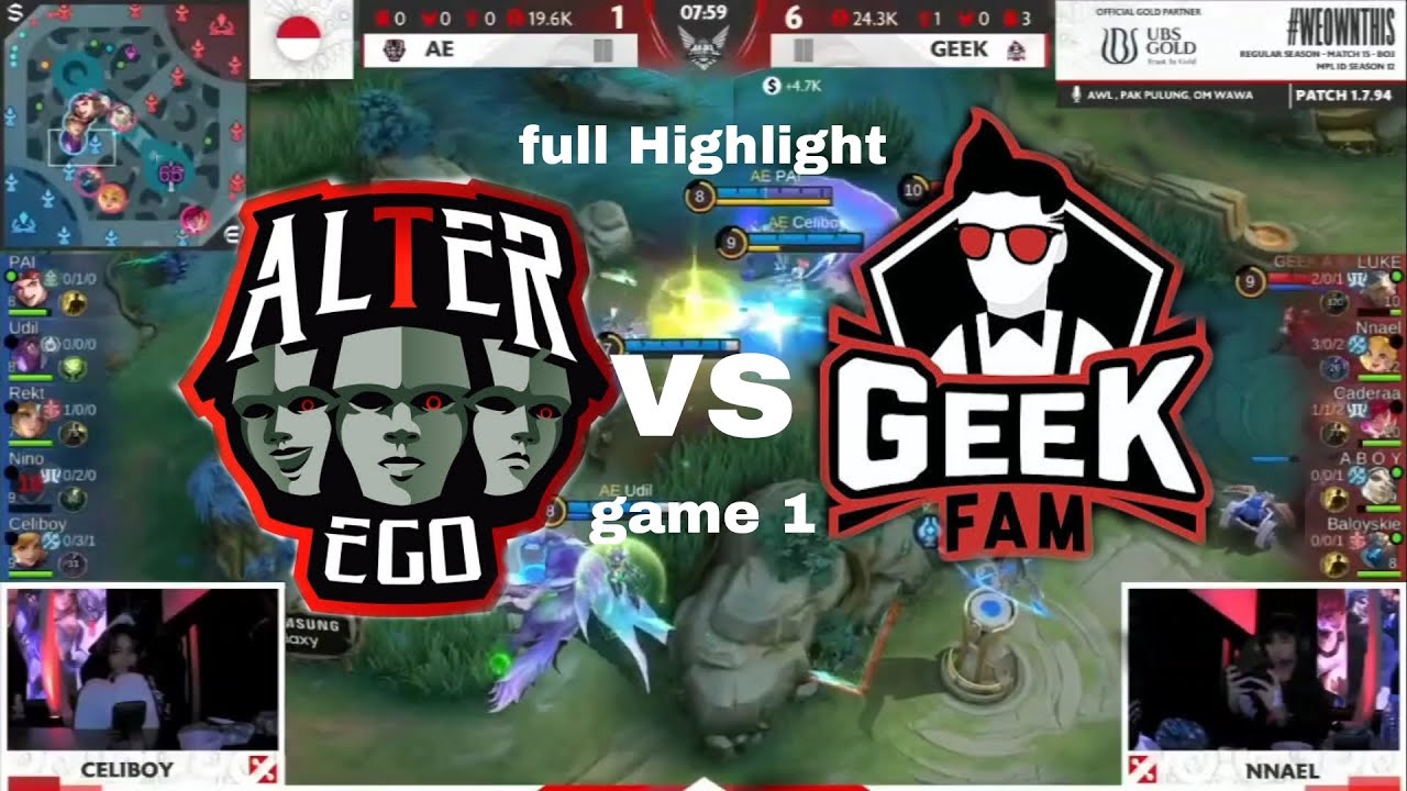 ALTER EGO VS GEEK FAM MPLID season 12 game 1 week 2 full Highlight ...
