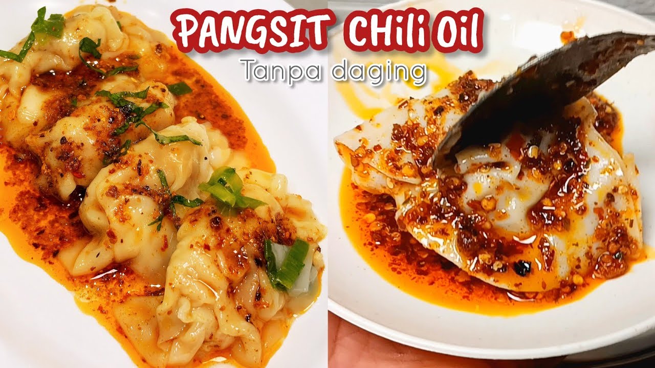 RESEP PANGSIT CHILI OIL TANPA DAGING | WONTON CHILI OIL, cocok untuk ...