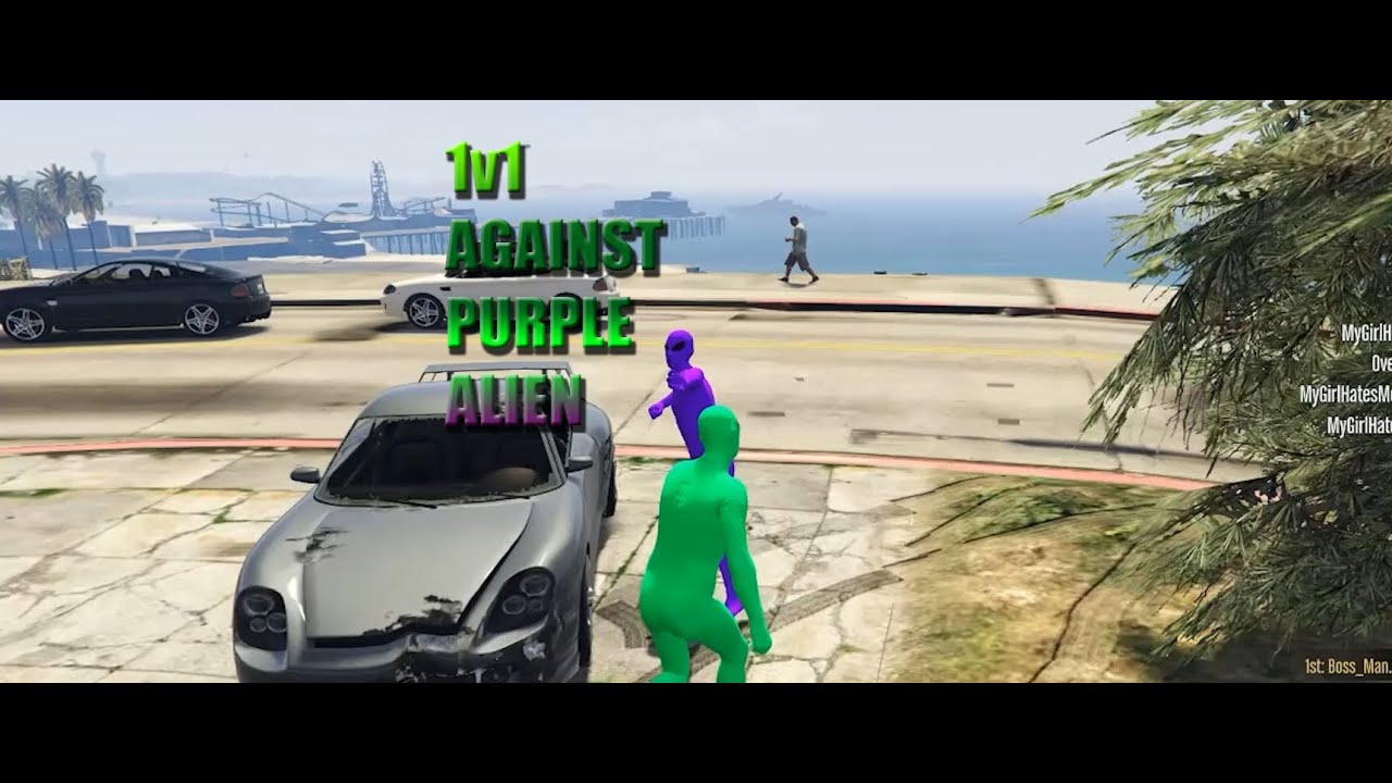 1v1 AGAINST PURPLE ALIEN. MODDER PULLED UP! | GTA ONLINE - YouTube