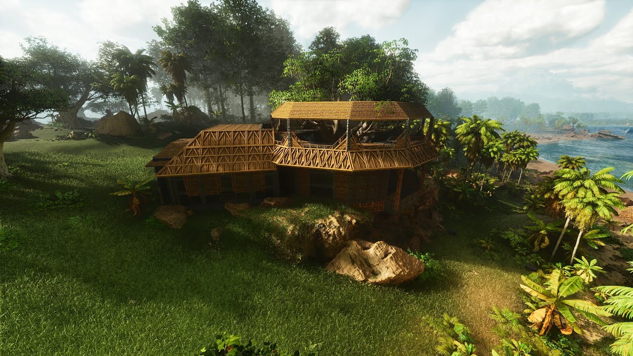 Cliffside Mansion Ark Survival Ascended Long Play Lo-fi - YouTube