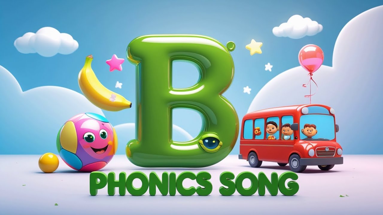 B for Ball 🐻 | Learn Letter B Phonics | ABC Songs for Kid's | Fun ...