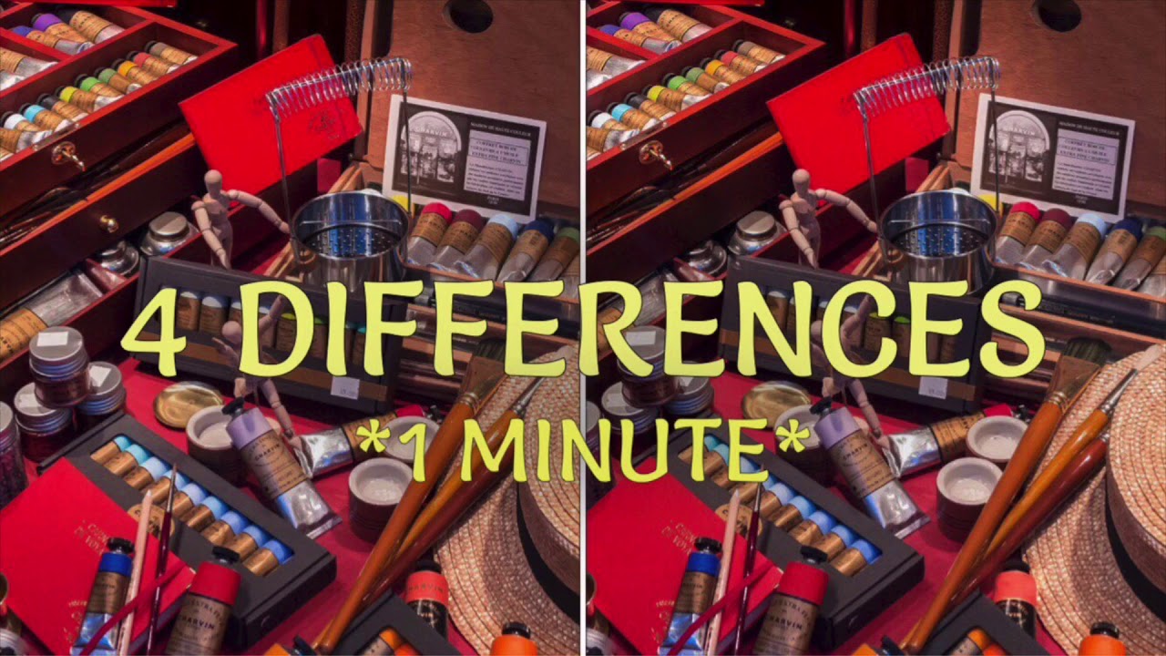 Picture puzzles #2 Art - Spot the difference - YouTube