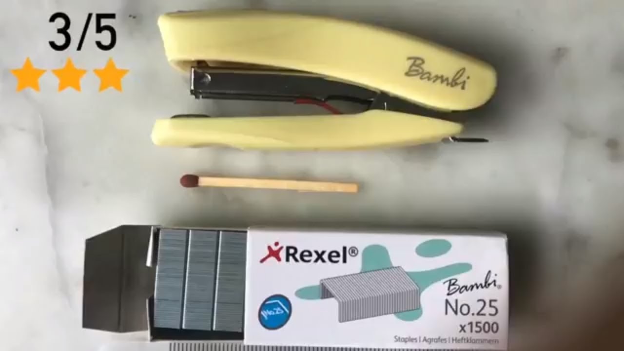 🔇 Rexel Bambi Mini Stapler — very tiny, slightly flimsy - YouTube