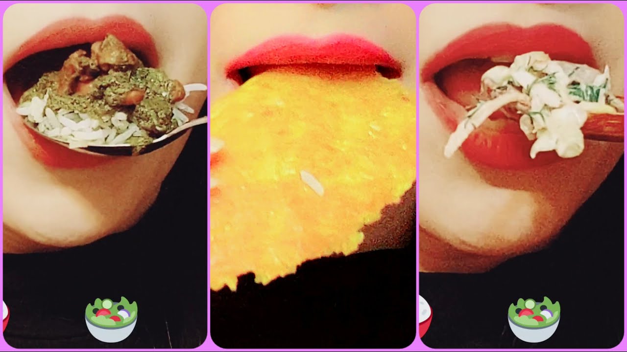 "Food Delight: ASMR Sounds Experience Popular Foods and bottom of the ...