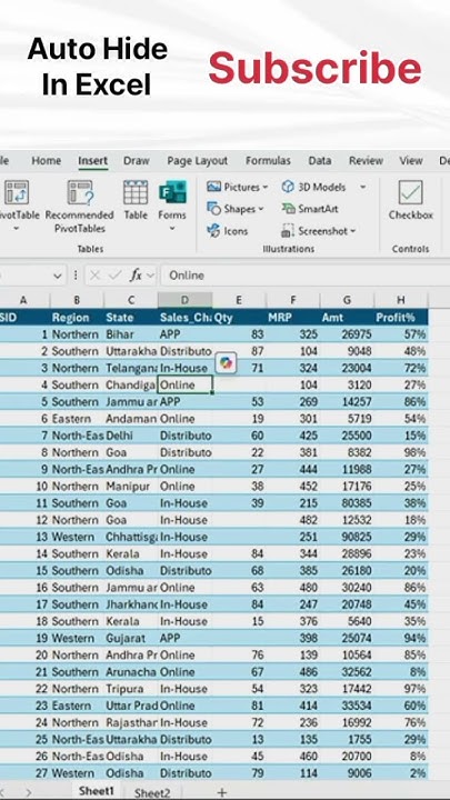 How To Auto Hide In Excel | #exceltips #excelforbeginners - YouTube