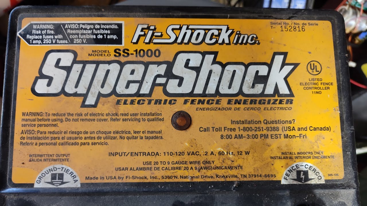 Fixing A Fi-Shock Supper Shock SS-1000 Fence Energizer - YouTube