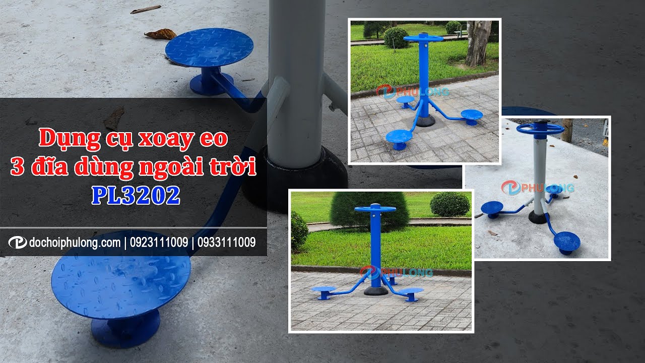 Dụng cụ xoay eo 3 đĩa ngoài trời PL3202 - Đồ Chơi Phú Long - YouTube