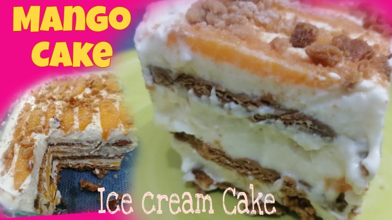 Mango Graham Ice cream Cake / jazz cooking hour - YouTube