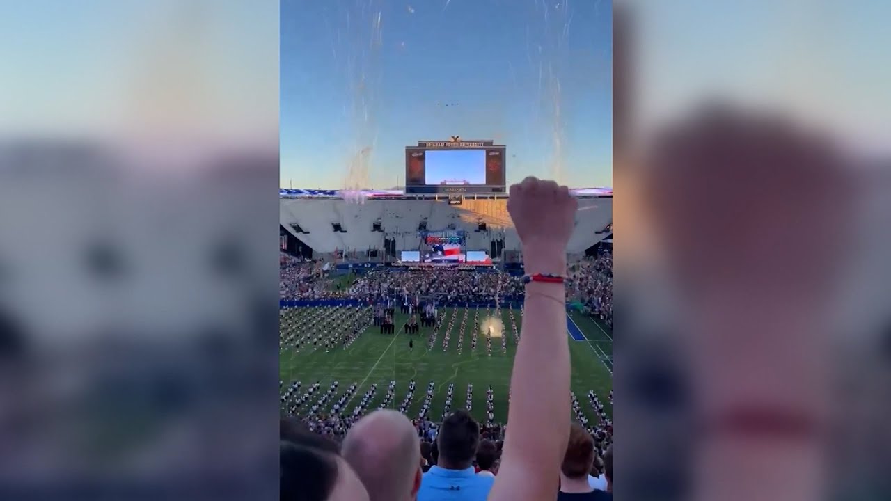 Video of the Day: Stadium of Fire fireworks shoot into the crowd - YouTube