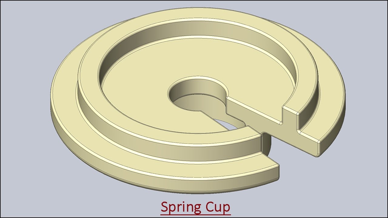 Spring Cup (Solid Edge Tutorial) - YouTube