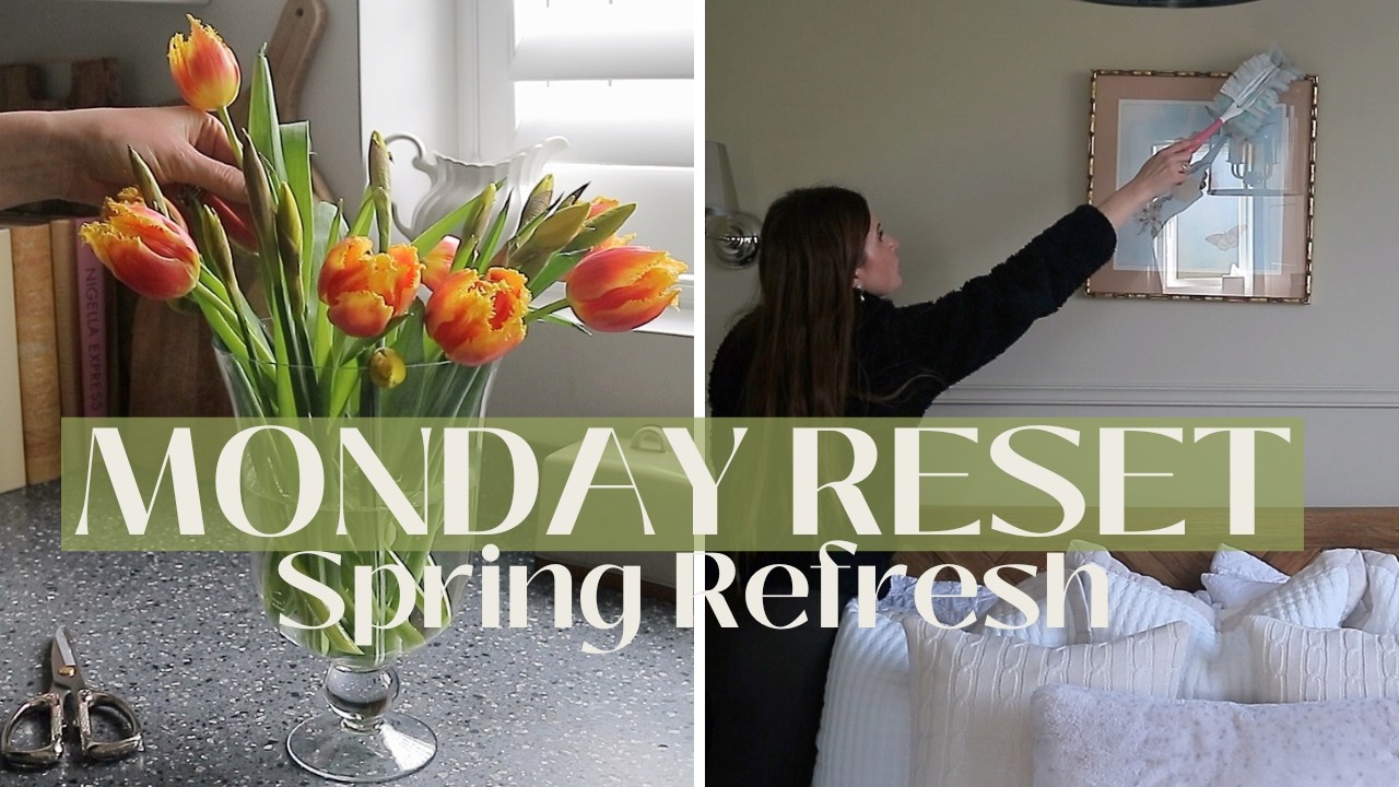 MONDAY MOTIVATION SPRING REFRESH | SPRING CLEANING, FRESH BLLOMS & A DRESSING ROOM UPDATE 🌼🧽🪜 ...