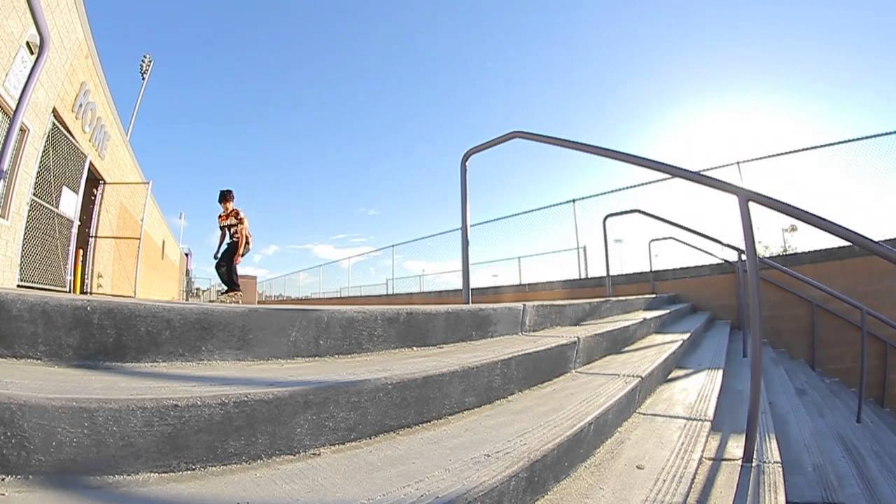 Vincent Nava Warming up at Sunrise High School - 16 Rail! - YouTube