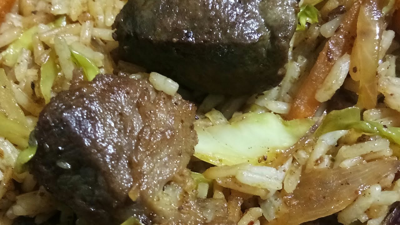 Mutton fried rice |restaurant style| - YouTube