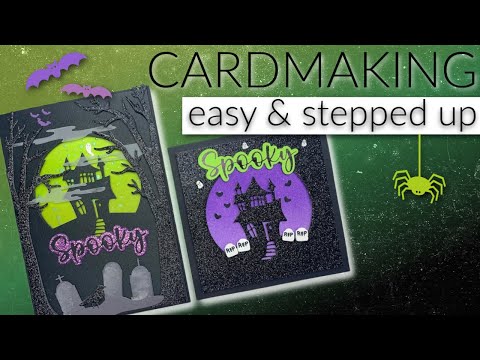 TWO Spooky House Cards - One Easy, One Stepped Up - YouTube