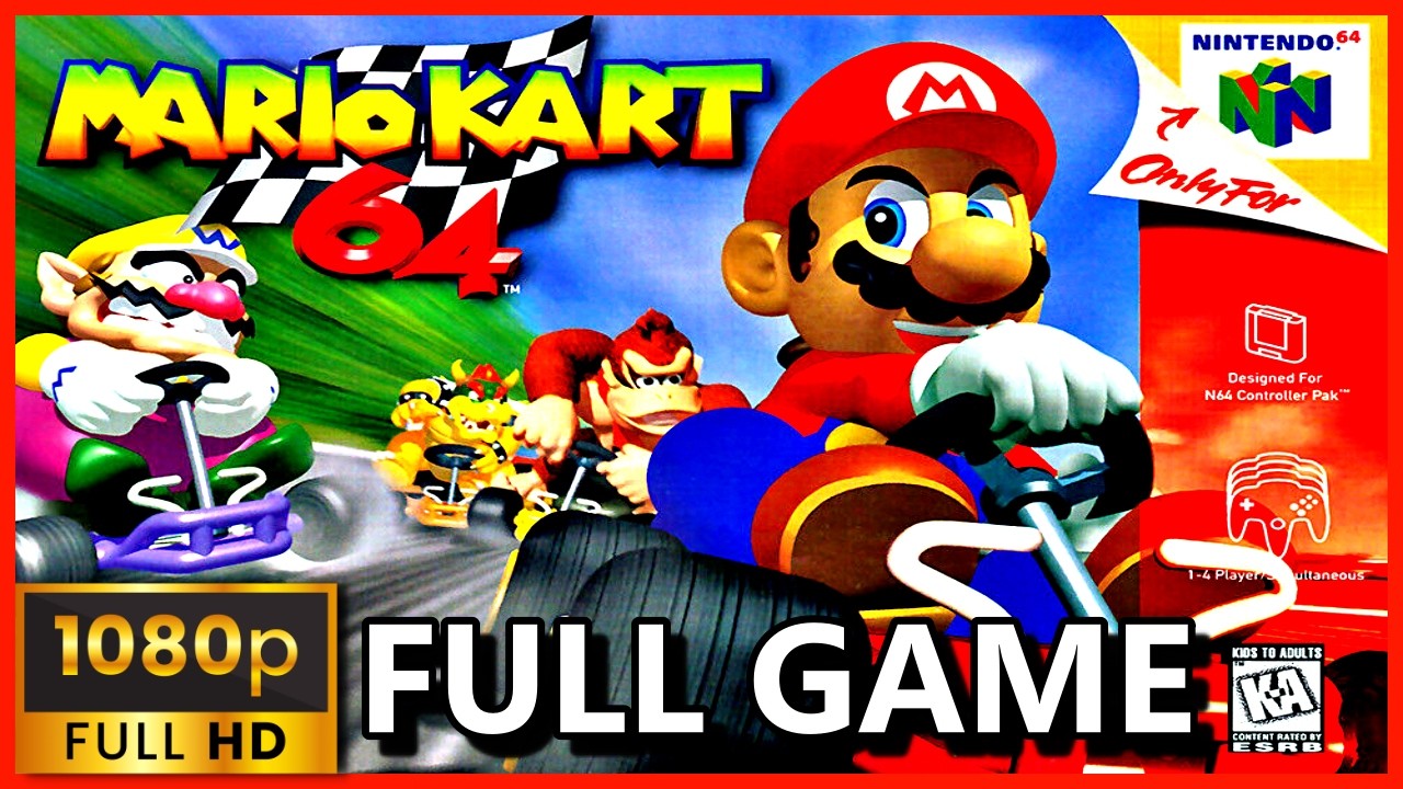 Mario Kart 64 - FULL GAME 150cc +HD TEXTURE FILTER (No Commentary ...