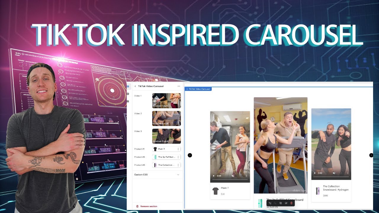 TikTok Inspired Carousel - Vertical Video Player - YouTube