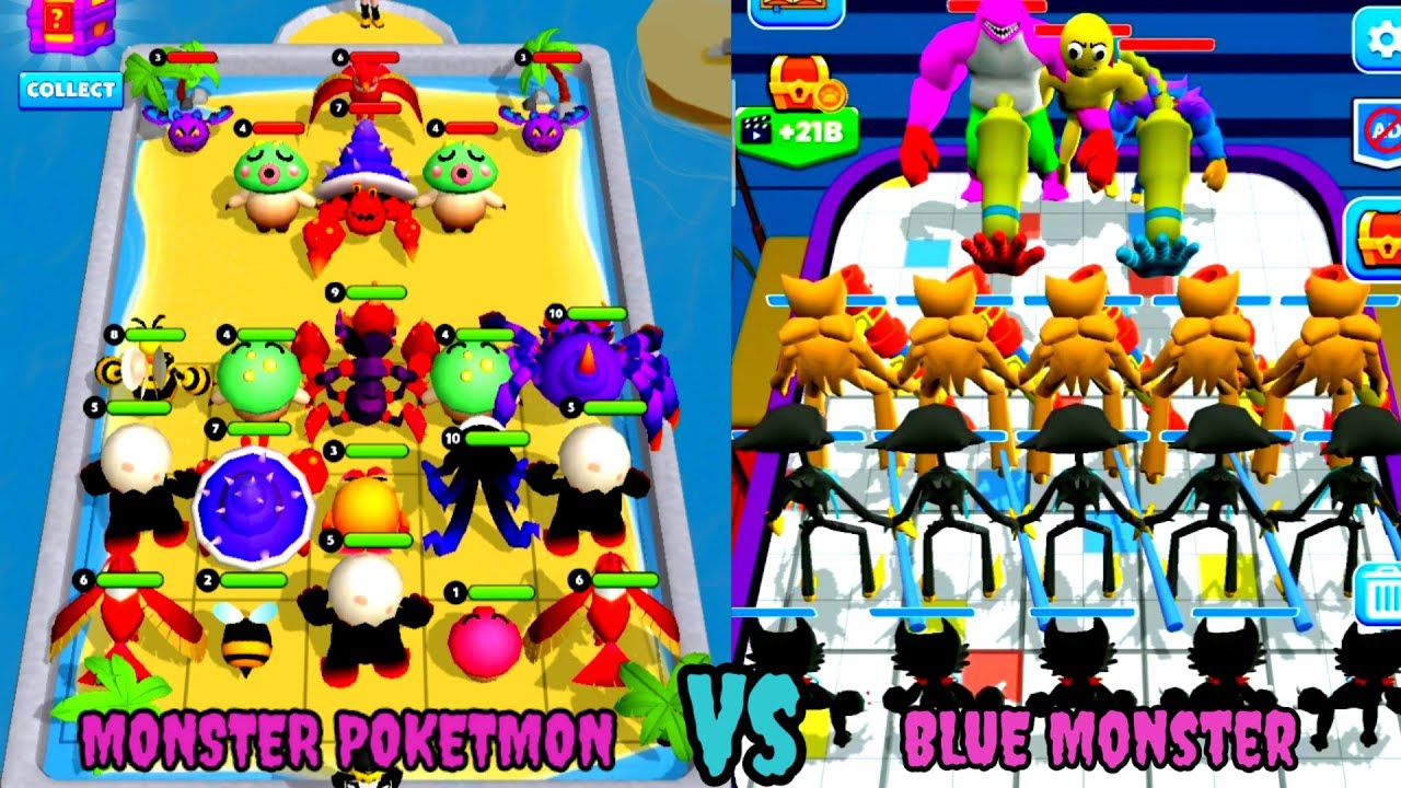 Merge Master Blue Monster vs Merge Master Poketmon Android Gameplay ...