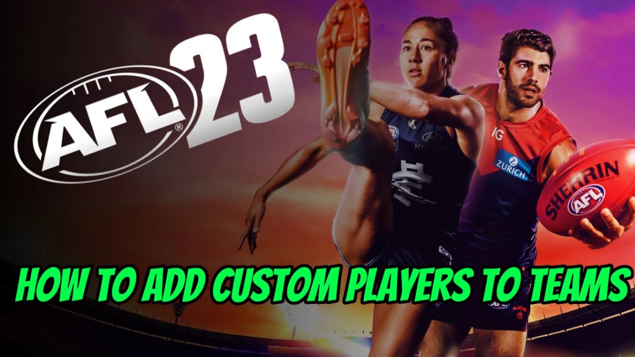 HOW TO ADD CUSTOM PLAYERS ON TEAMS IN AFL 23 - YouTube